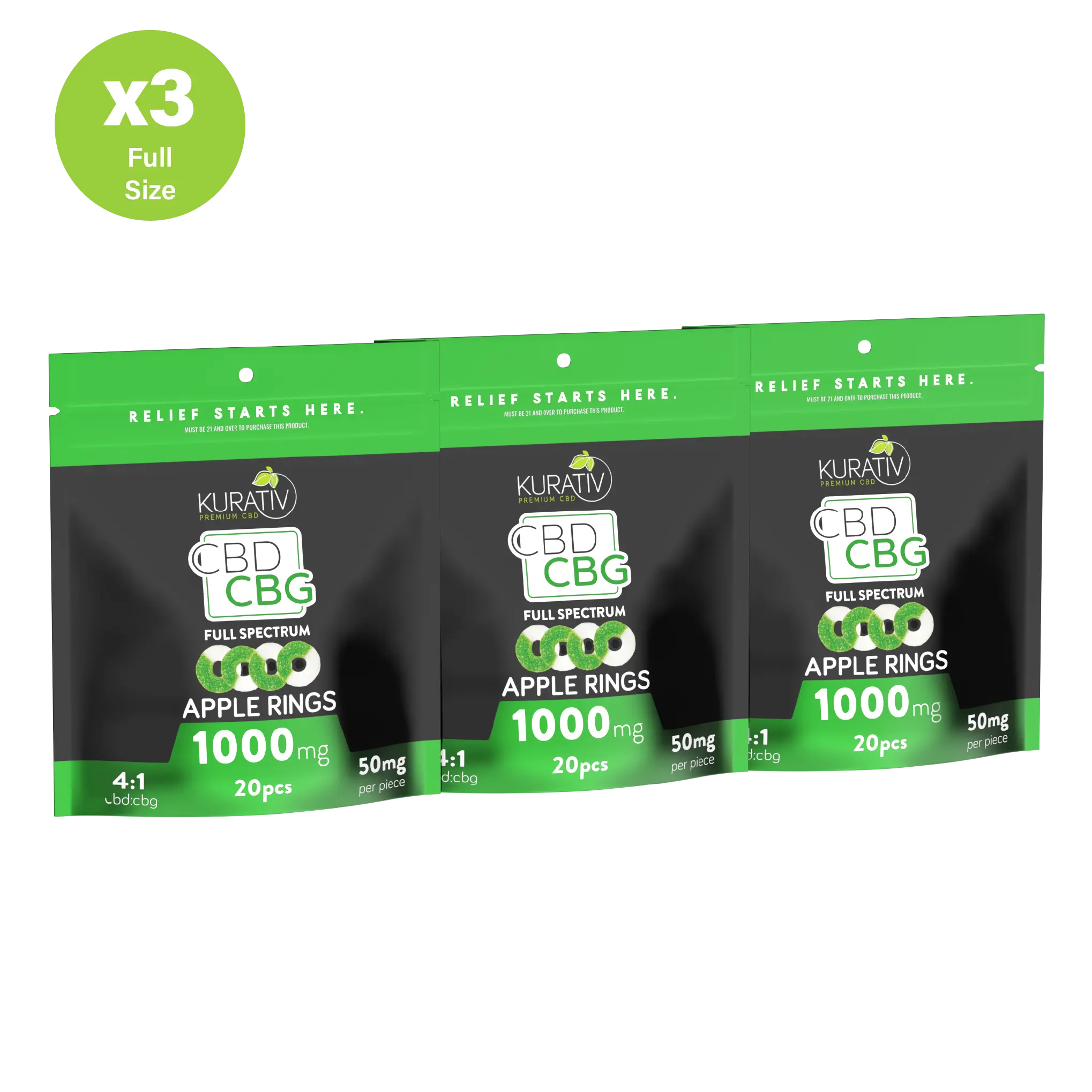 Full Spectrum CBG Gummy Bears 1000mg $64.99 - Kurativ Premium CBD ...